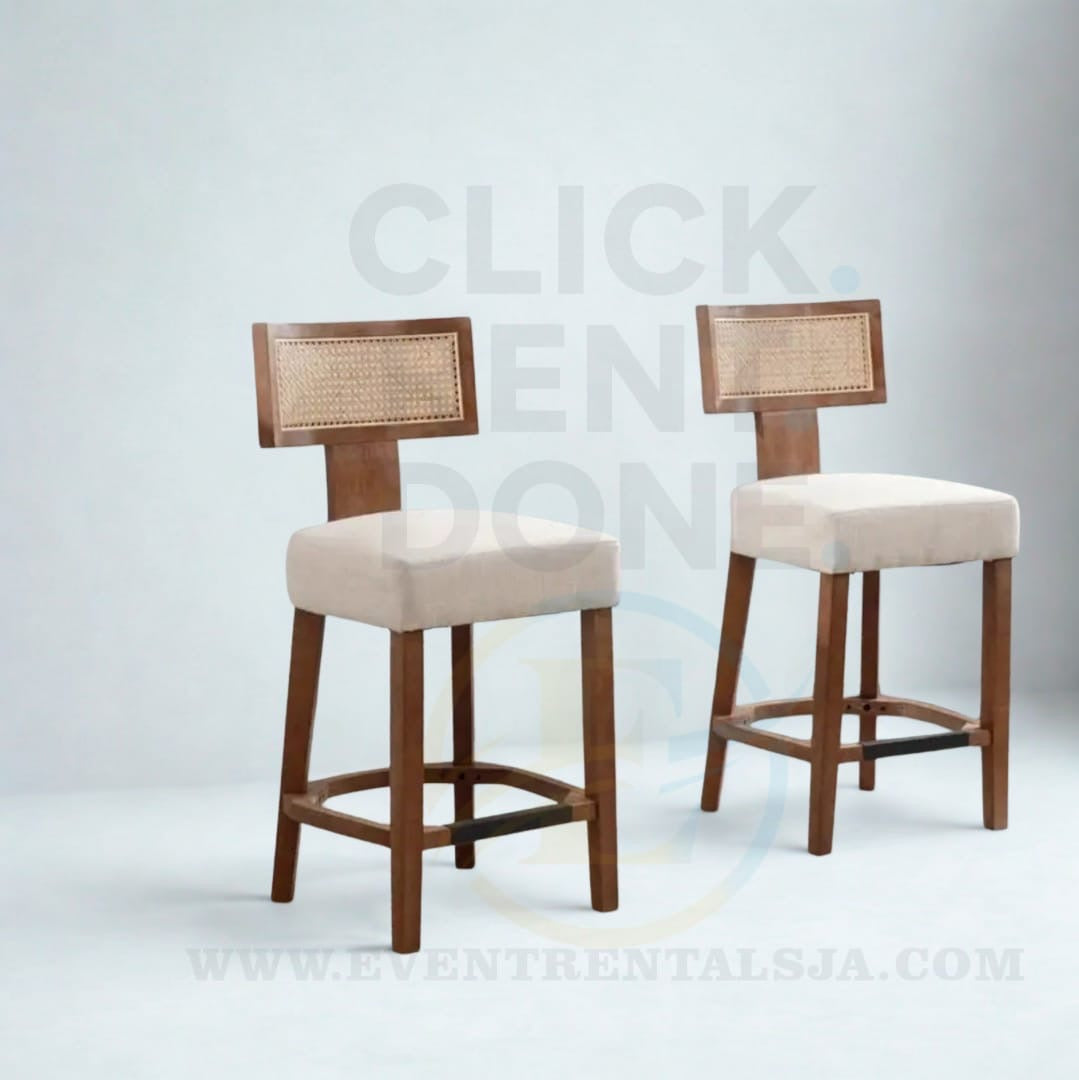 Rattan Bar Stool – Event Rentals