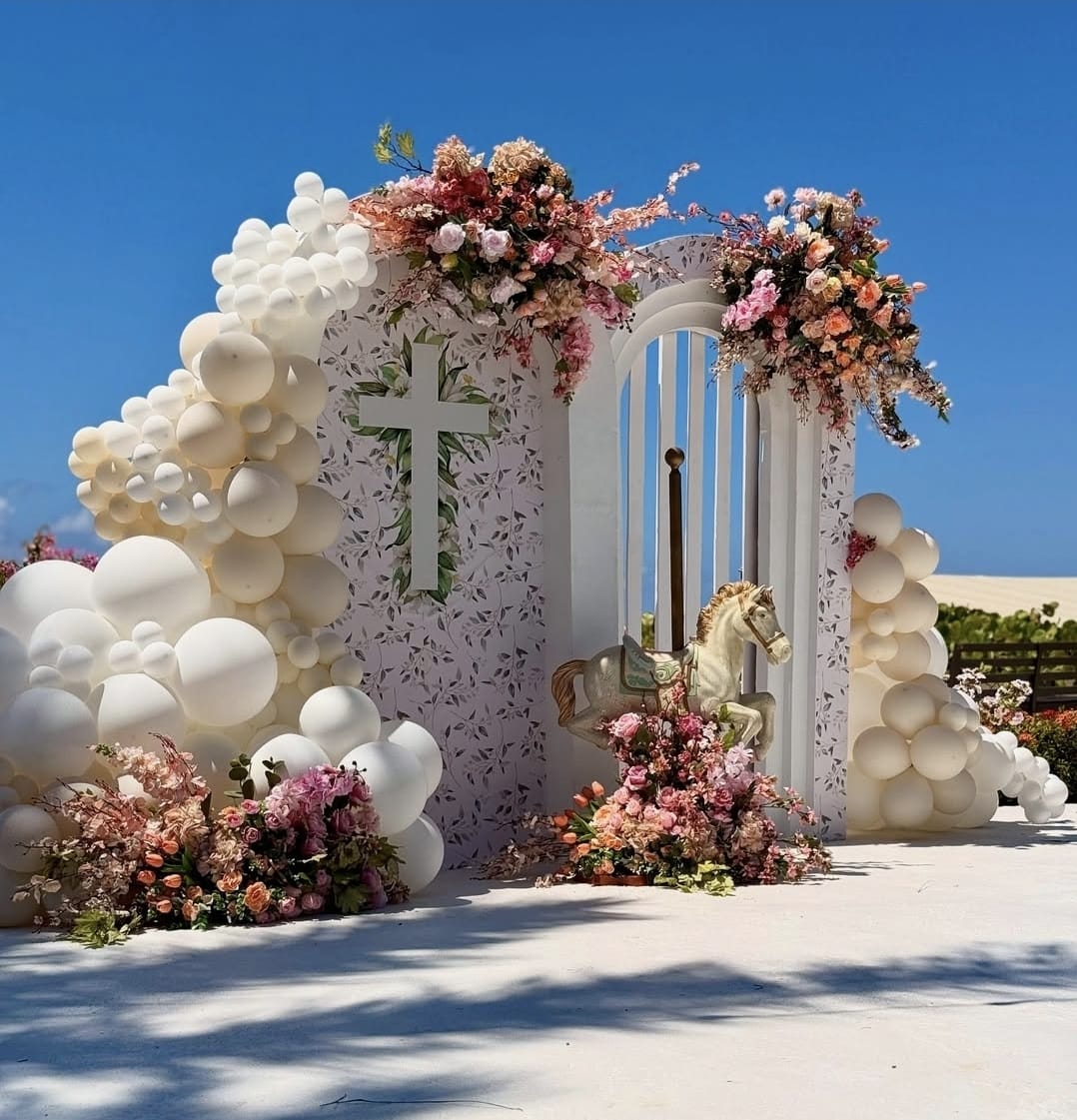 Christening Backdrop – Event Rentals
