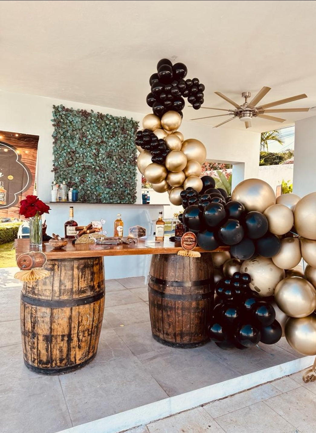 Rustic Barrel Table – Event Rentals