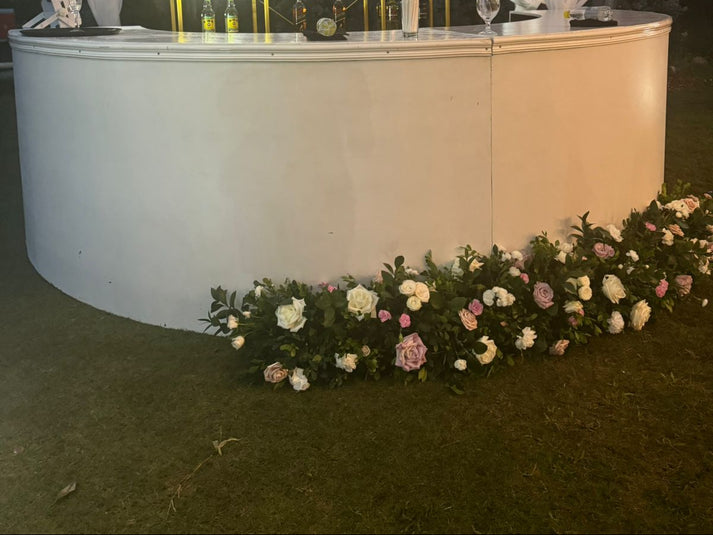 All White Curve Bar – Event Rentals
