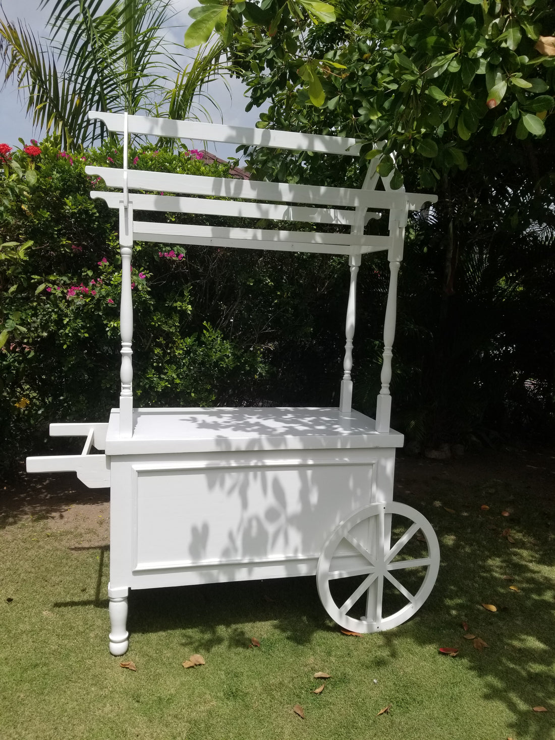 Open Top White Cart – Event Rentals
